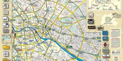 Berlin attractions map - Berlin sights map (Germany)